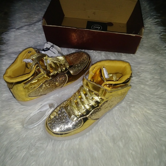 Dema | Shoes | Gold With Glitter Light Up Shoes | Poshmark